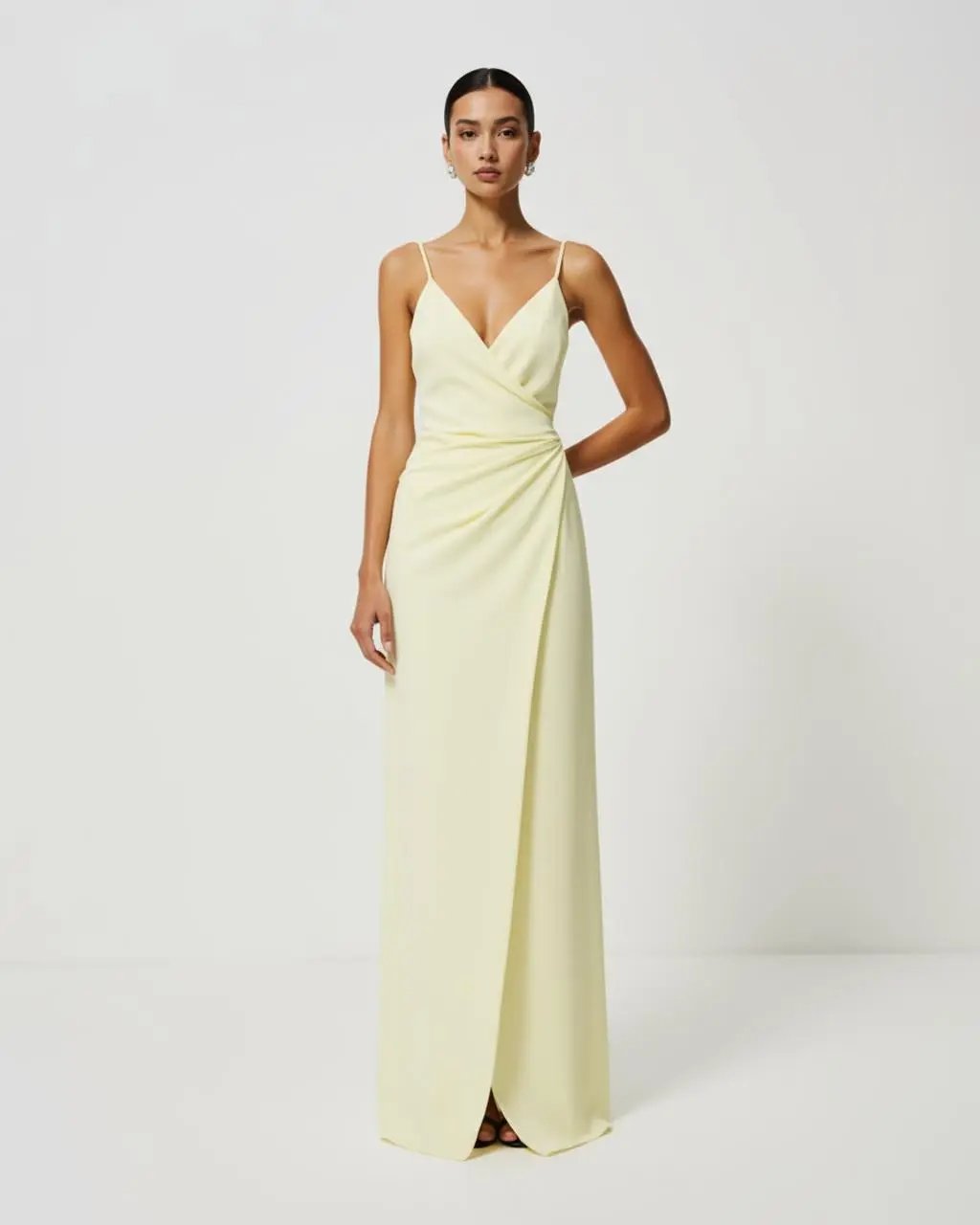 Strapless Front-Slit Wrap Gown - SOLACE